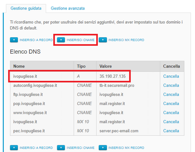 Come impostare i Record DNS su Register | Flazio